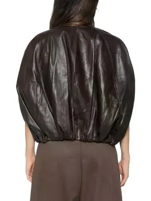 Simkhai Leather Cape Jacket - Brown