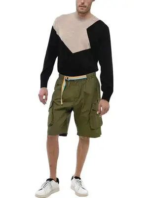 COUNTY OF MILAN Belted Cargo Shorts - Green