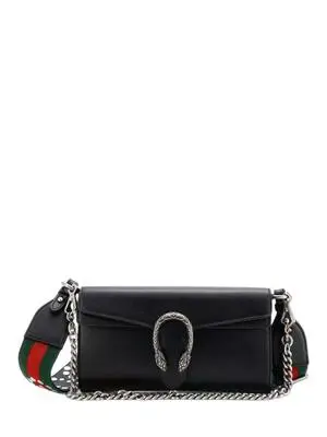 Gucci Dionysus East-west Flap Bag Leather Shoulder Bag - Black