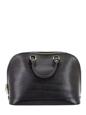 LOUIS VUITTON Alma Handbag Epi Leather Pm Satchel - Black