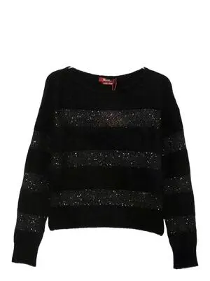 Max Mara Sequin-embellished Sweater - Black