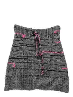 PRADA Prada Chunky-Knit Drawstring Skirt