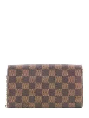 LOUIS VUITTON Croisette Chain Wallet Damier Crossbody Bag - Brown