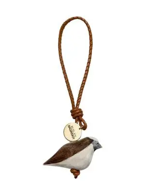 Ruslan Baginskiy Sparrow Hand-carved Bag Charm - Brown