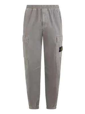 Stone Island Stretch Organic Broken Twill Cotton 'old' Effect - Grey