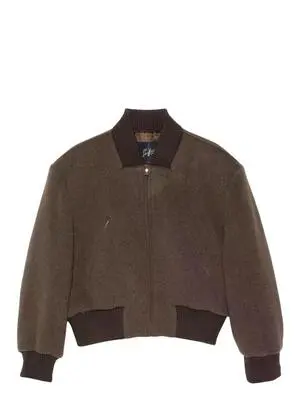 Seafarer Padded-shoulder Bomber Jacket - Brown