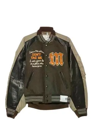 Mihara Yasuhiro Embroidered Panelled Jacket - Brown