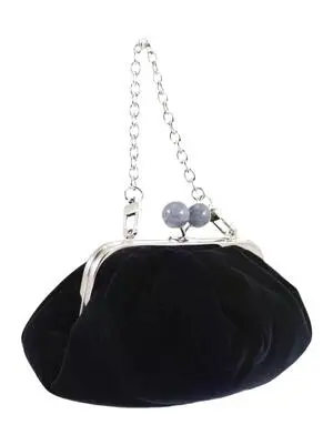 Max Mara Weekend Max Mara Velvet Kiss-Lock Clutch Blue