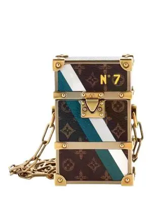 LOUIS VUITTON Trunk Box Pouch No.7 Trunk L'oeil Vintage Monogram Canvas Clutch Bag - Brown