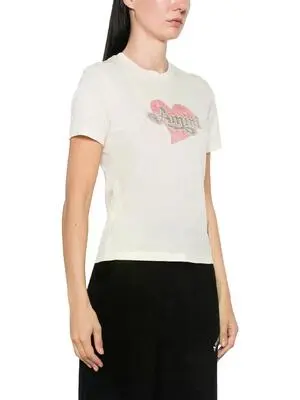 Amiri Heart Logo T-shirt - Neutrals