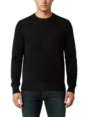 Zegna Wool Crew-neck Knit Sweater - Black