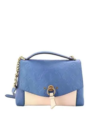 LOUIS VUITTON Blanche Monogram Empreinte Leather Bb Shoulder Bag - Blue