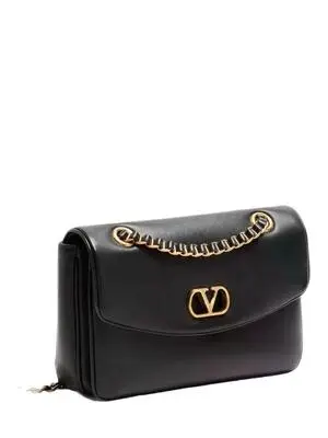 Valentino Garavani Djuna Medium Chain Bag In Nappa Leather - Black