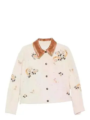 Isabel Marant Étoile Embellished Contrast-collar Jacket - Neutrals