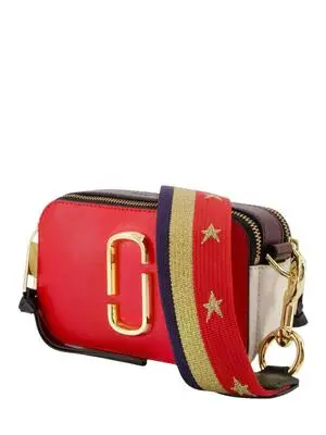 Marc Jacobs Snapshot Leather Crossbody Bag Red
