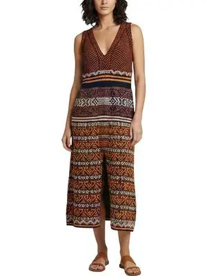 MISSONI Patterned Plunge-neck Midi Dress
