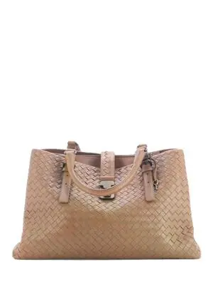 Bottega Veneta Roma Bag Intrecciato Nappa Medium Tote Bag - Brown