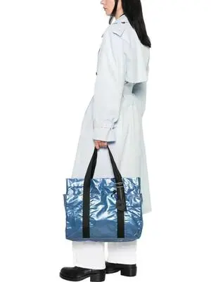 JACK GOMME Caly Metallic-effect Tote Bag - Blue