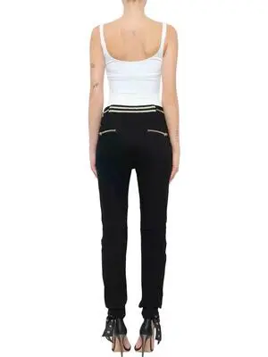 Balmain Biker Jersey Trousers - Black
