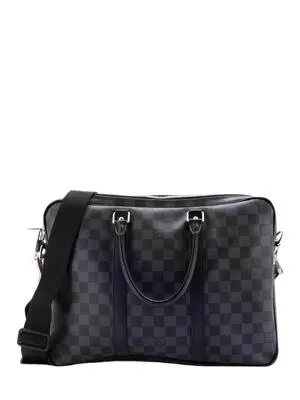 LOUIS VUITTON Porte-documents Voyage Briefcase Damier Graphite Pm Business Bag - Black