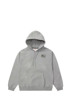 Nike Logo-embroidered Drawstring Hoodie - Grey