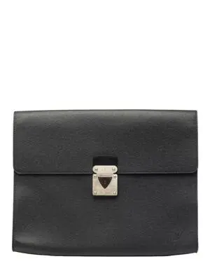LOUIS VUITTON Taiga Minuto Clutch Bag - Black