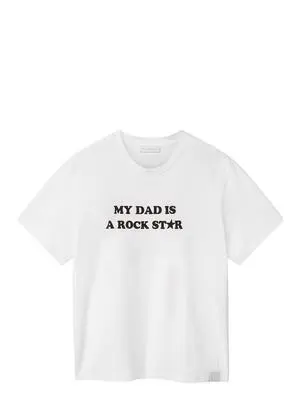 Stella McCartney My Dad Is A Rock Star" Slogan T-shirt - White