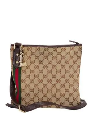 Gucci Jolicoeur Flat Messenger Bag - Brown