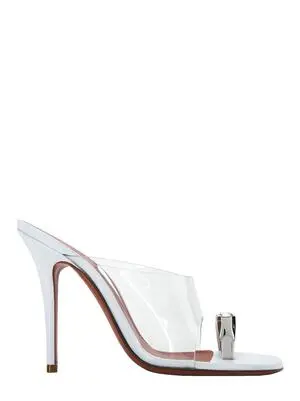 Amina Muaddi Justine 105 Slipper Mule - White