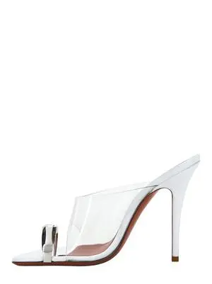 Amina Muaddi Justine 105 Slipper Mule - White