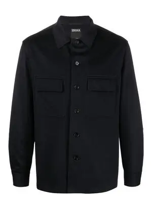 Zegna ZEGNA Cashmere Overshirt Oasi Black