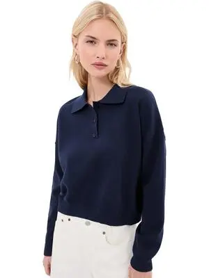 LE BOP Zadie Cropped Polo - Midnight