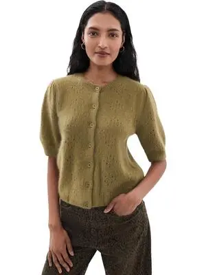 FRAME The Cashmere Airy Cardigen - Deep Olive