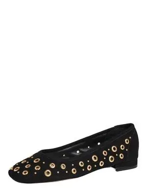 CINQ À SEPT Ivy Mixed Hardware Ballet Flats