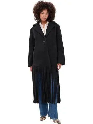 SIMONMILLER Vero Fringe Coat - Black