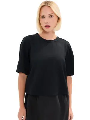 LE BOP Chandler Satin Tee - Black