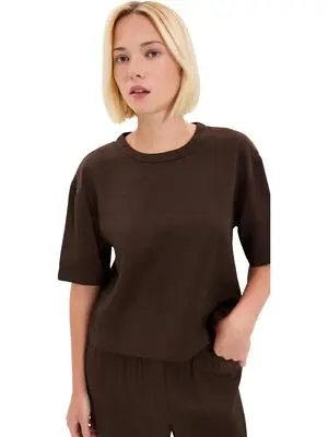 LE BOP Chandler Satin Tee - Coffee Bean