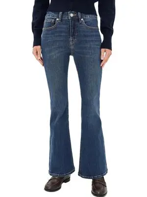 Good American Petite Flare Jeans - Blue004