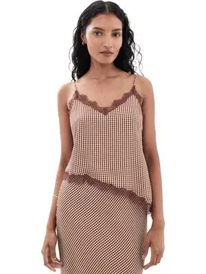 Cami Nyc Lizette Camisole - Brown Gingham