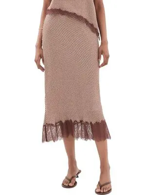 Cami Nyc Sharon Skirt - Brown Gingham