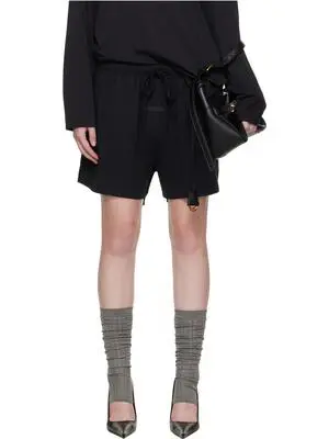 Fear Of God Logo Patch Drawstring Shorts - Black