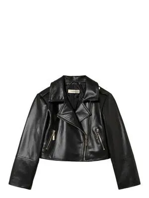 TWINSET Coated Biker Jacket - Black