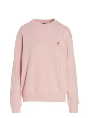 AUTRY Logo Patch Crewneck Sweatshirt - Pink
