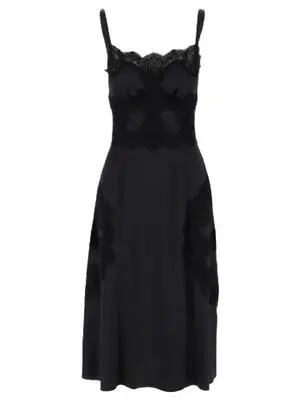 Dolce & Gabbana Dolce Gabbana Lace-trim Dress - Black