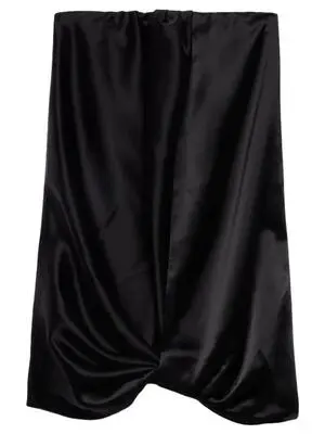 7 For All Mankind Satin Corset-style Mini Dress - Black