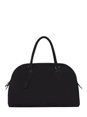 THE ROW India 15.75 Suede Handbag - Black