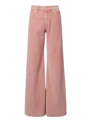 7 For All Mankind Lotta Cotton Corduroy Wide-leg Pants - Pink
