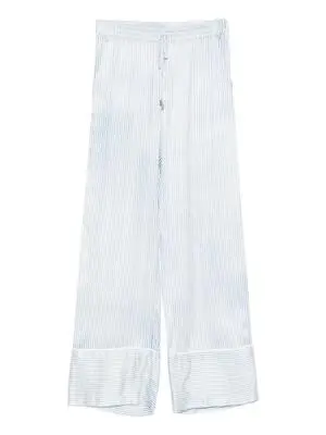 ERMANNO FIRENZE Striped Drawstring Palazzo Pants