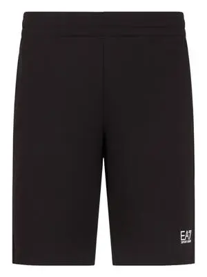 EA7 Logo-print Shorts - Black