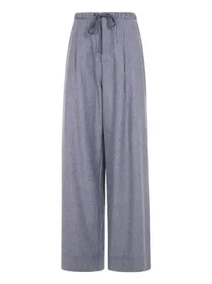 Soeur Drawstring Wool Casual Trousers - Gray